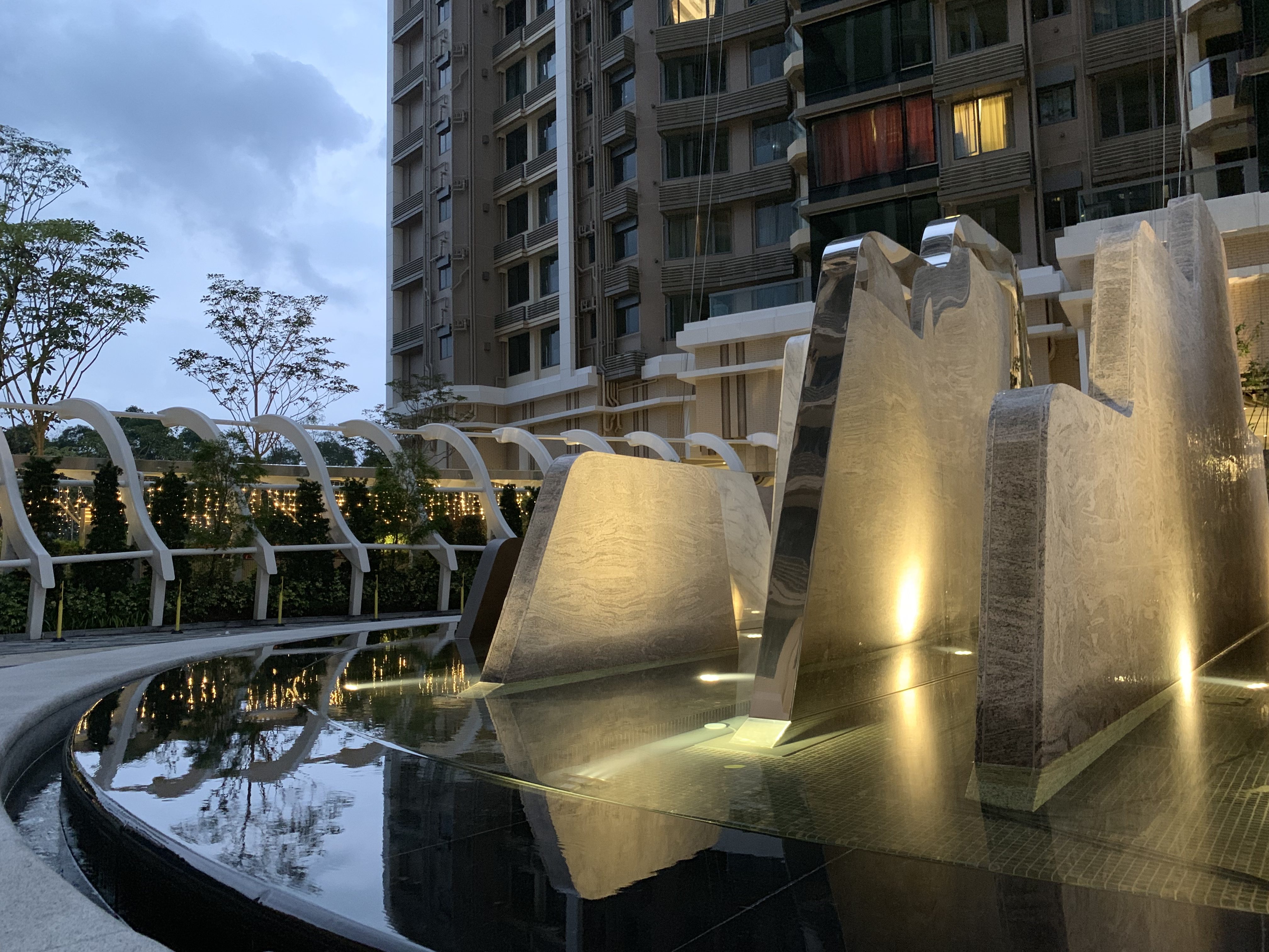 MOUNTAIN IN MOUNTAIN, Monumental Sculpture on water feature, 10 meter ...